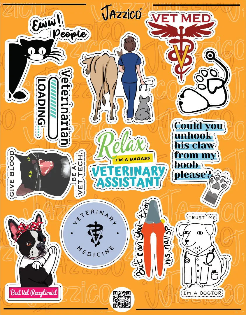 VETERINARIANS: STICKERS SHEET